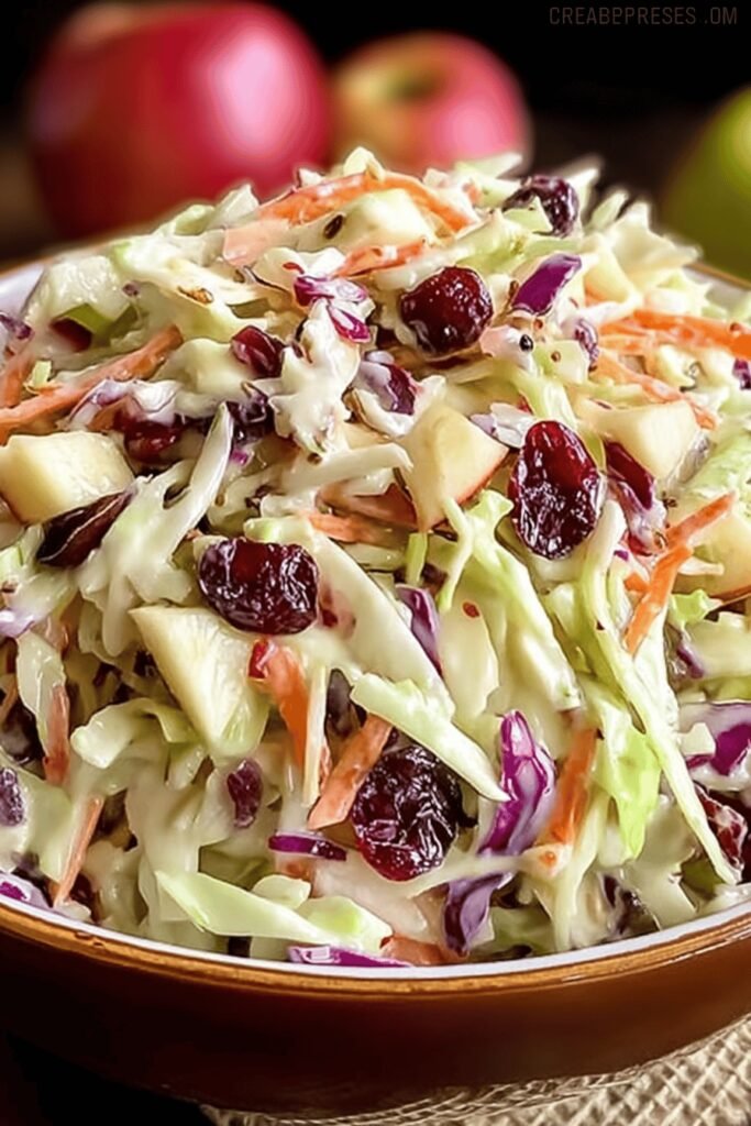Sweet Tangy Apple Cranberry Coleslaw – spoonsway.com