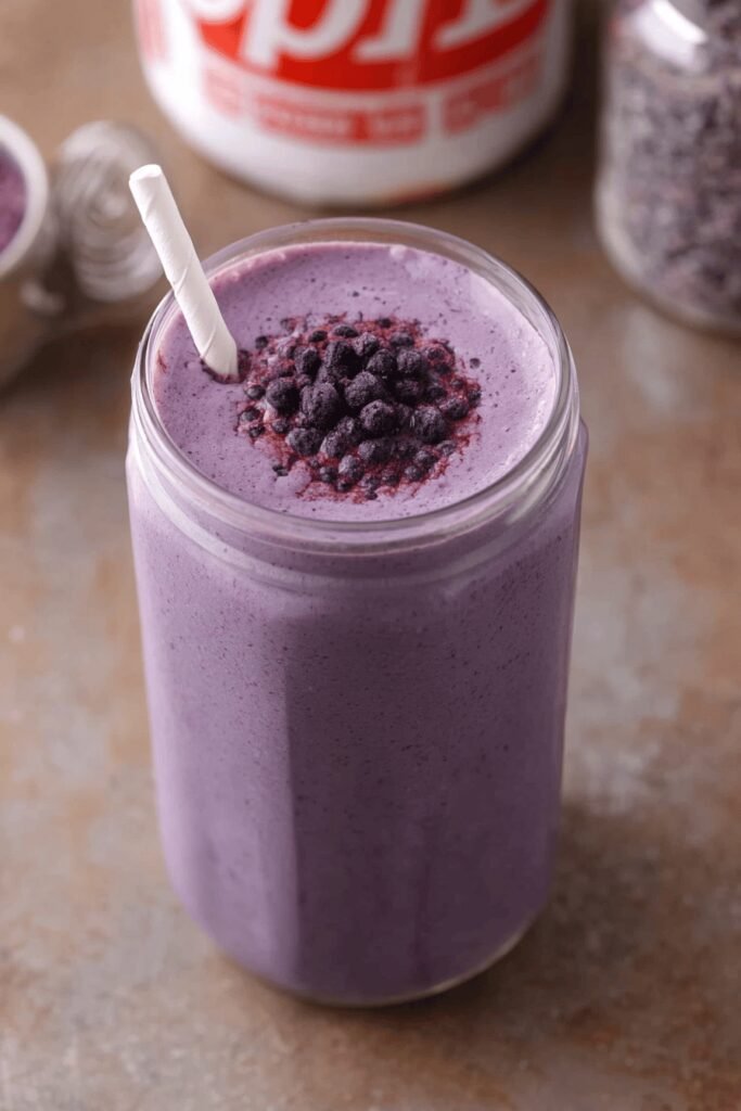 Simple Blueberry Protein Shake with Top Protein - spoonsway.com
