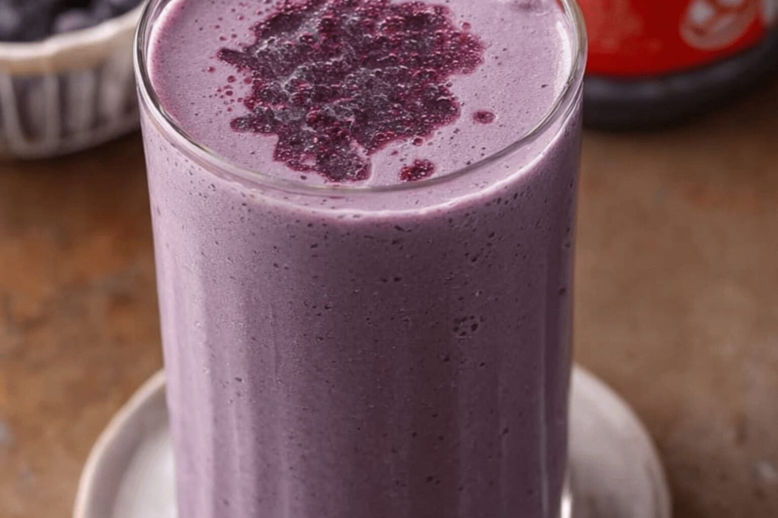 Simple Blueberry Protein Shake with Top Protein - spoonsway.com