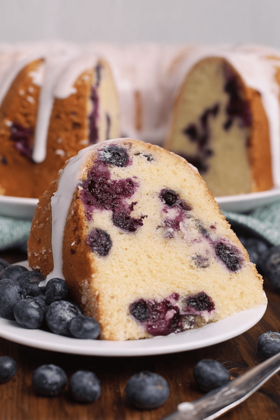Fresh Blueberry Vanilla Glazed Pound Cake – spoonsway.com