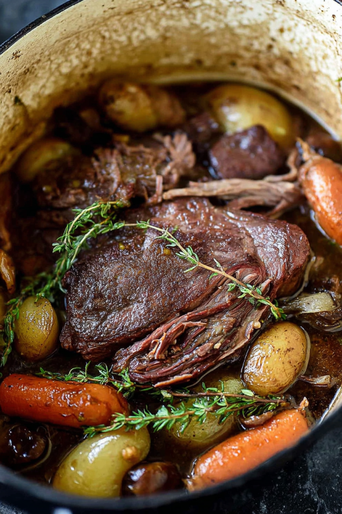 Classic Dutch Oven Pot Roast Recipe - spoonsway.com