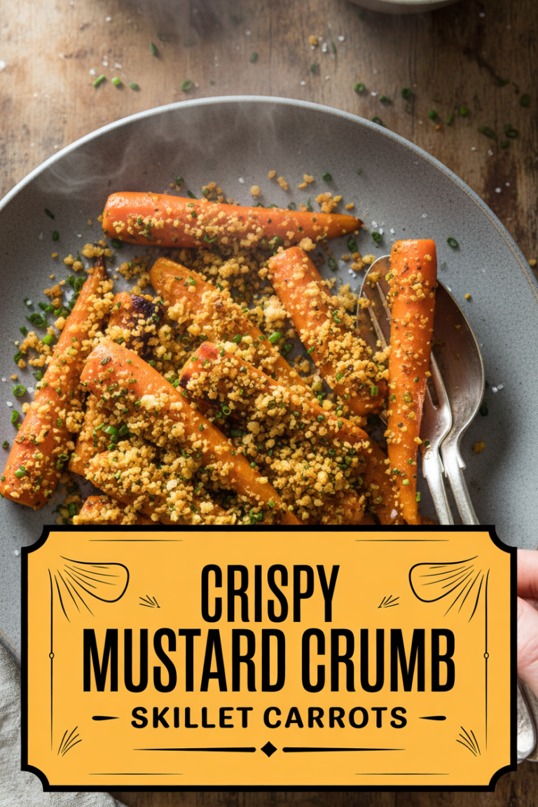 Crispy Mustard Crumb Skillet Carrots - spoonsway.com