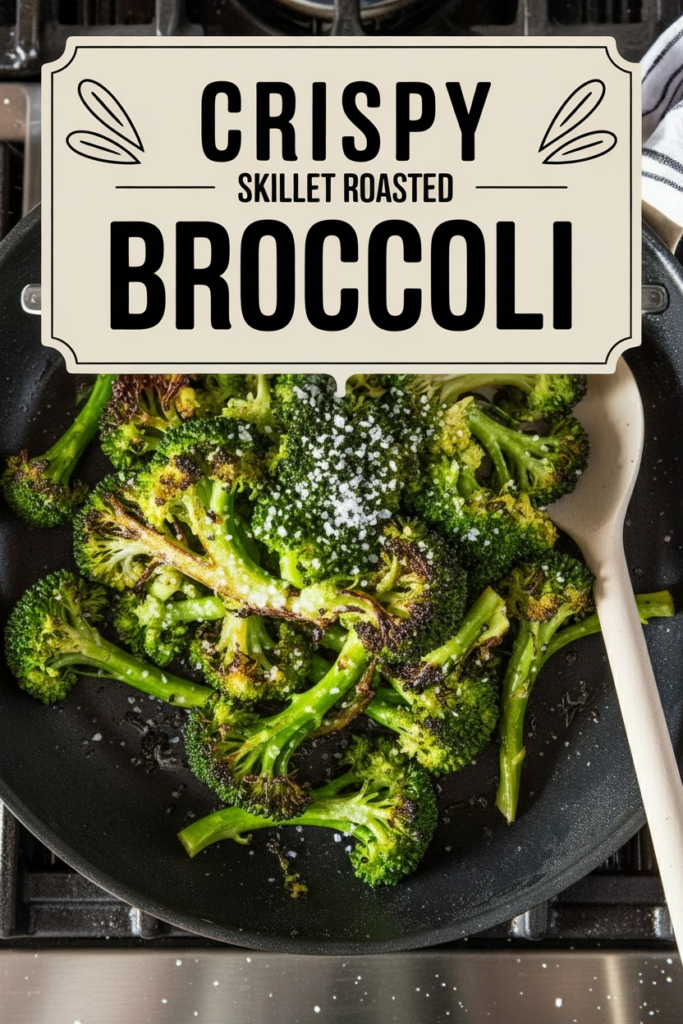 Crispy Skillet Roasted Broccoli - spoonsway.com